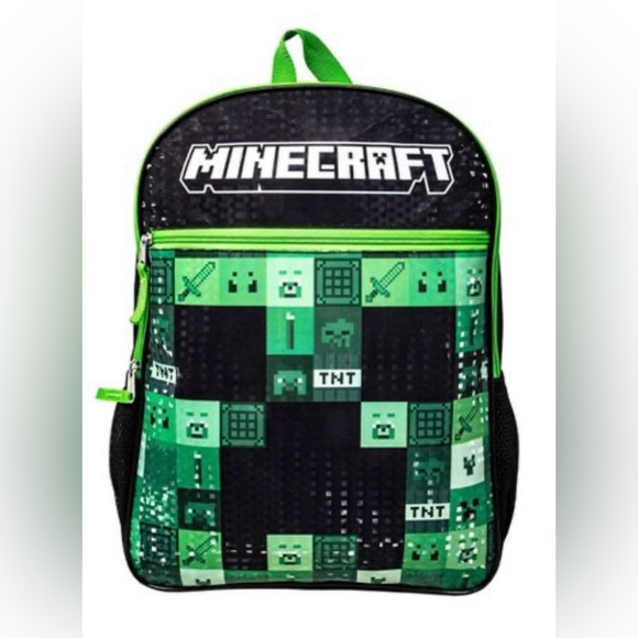 Bioworld | Bags | Nwtbioworld Mojang Minecraft Fullsize Backpack | Poshmark